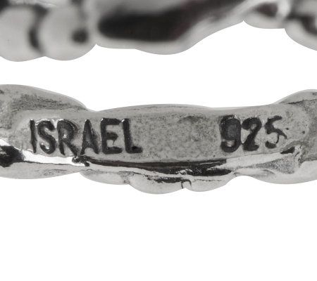 Or Paz Sterling Set of 3 Braided Design Stack Rings - QVC.com