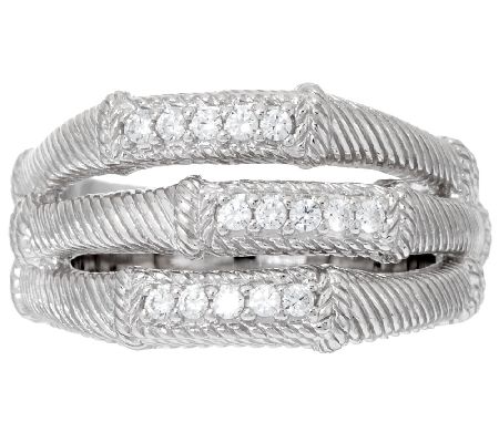 Judith Ripka Sterling Triple Row Ring - QVC.com