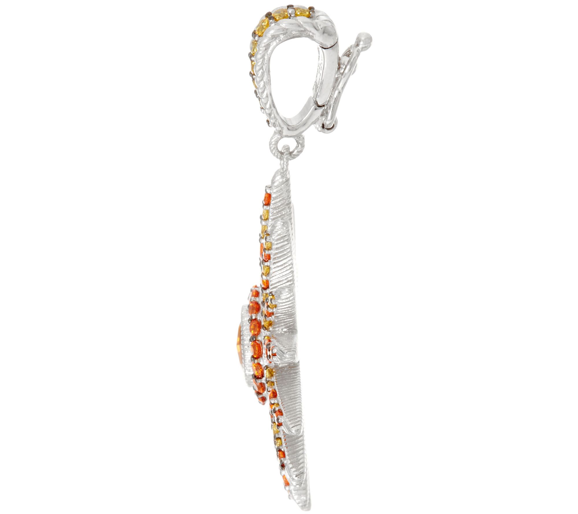 Judith Ripka Sterling Silver Citrine & Diamonique Sun Enhancer - QVC.com