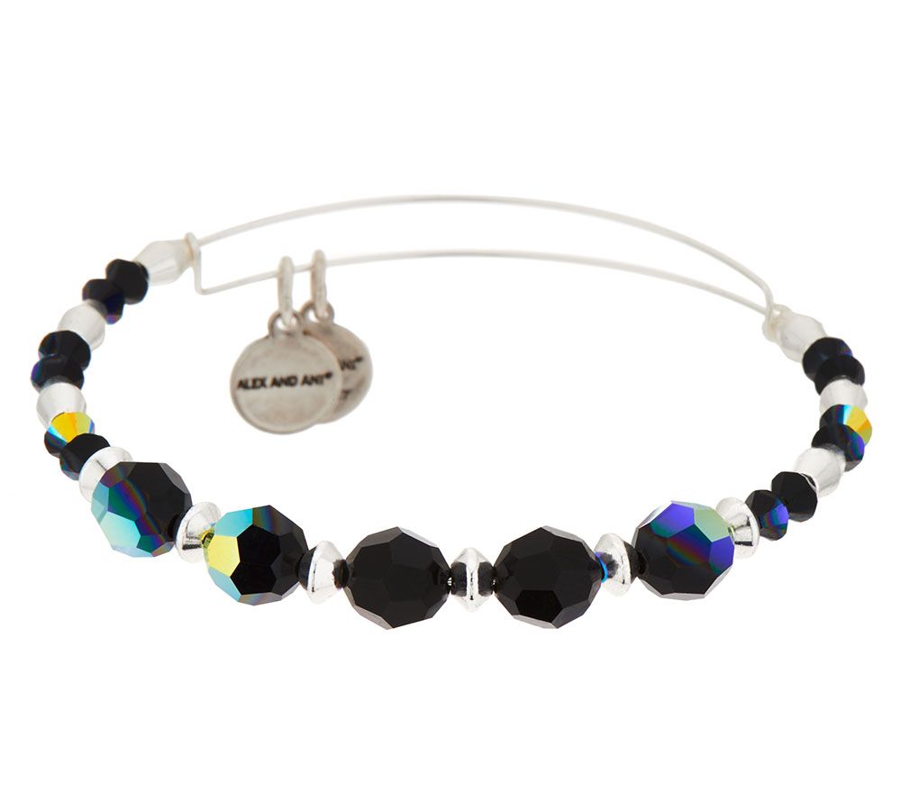 "As Is" Alex and Ani Silvertone Swarovski Crystal Bangle - QVC.com