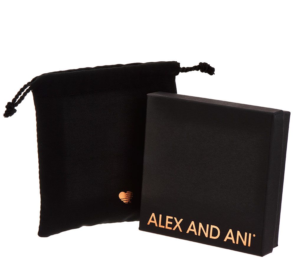 "As Is" Alex and Ani Silvertone Swarovski Crystal Bangle - QVC.com