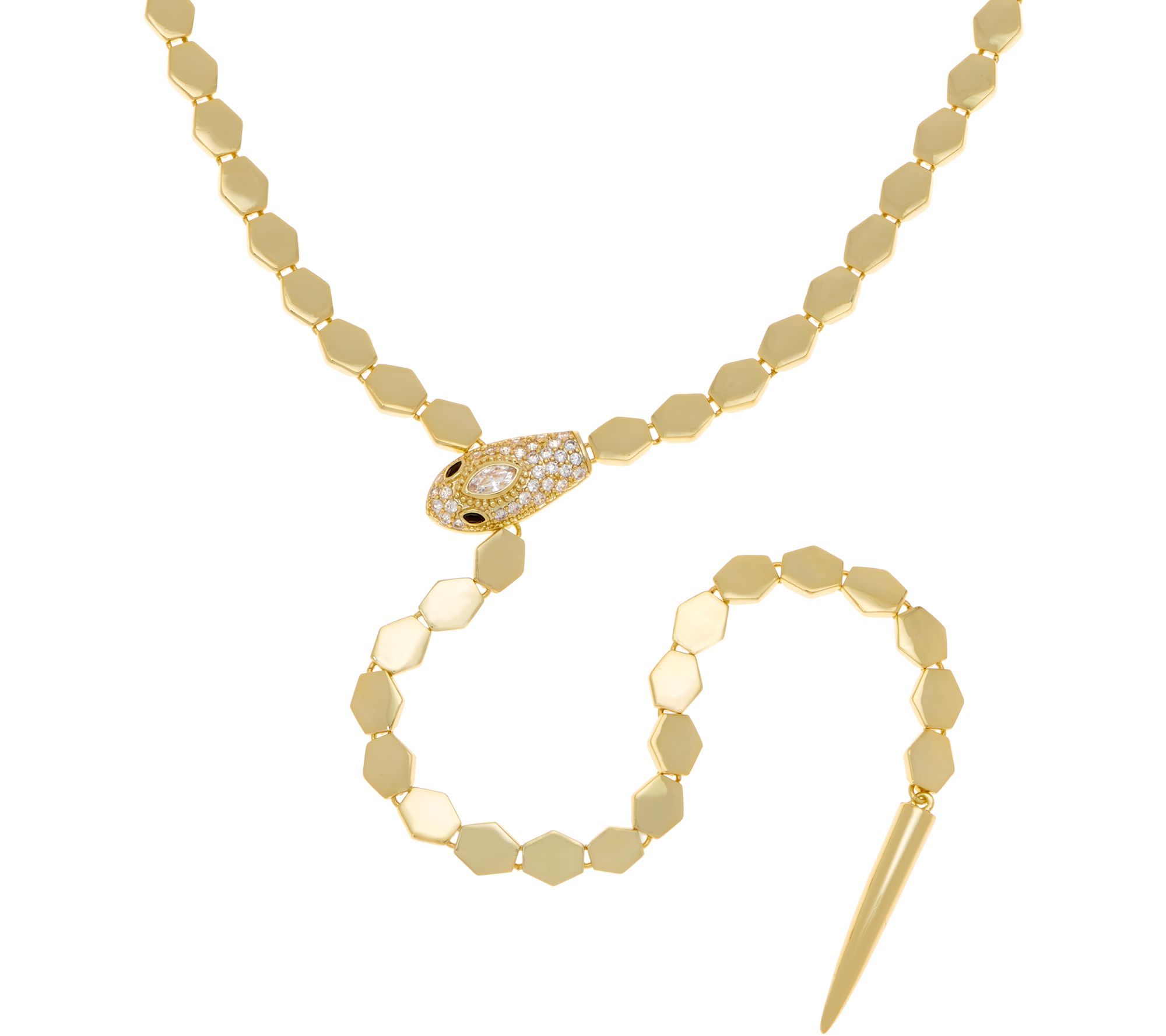 "As Is" Melinda Maria Snake Lariat Style 22" Necklace - Taylor - QVC.com