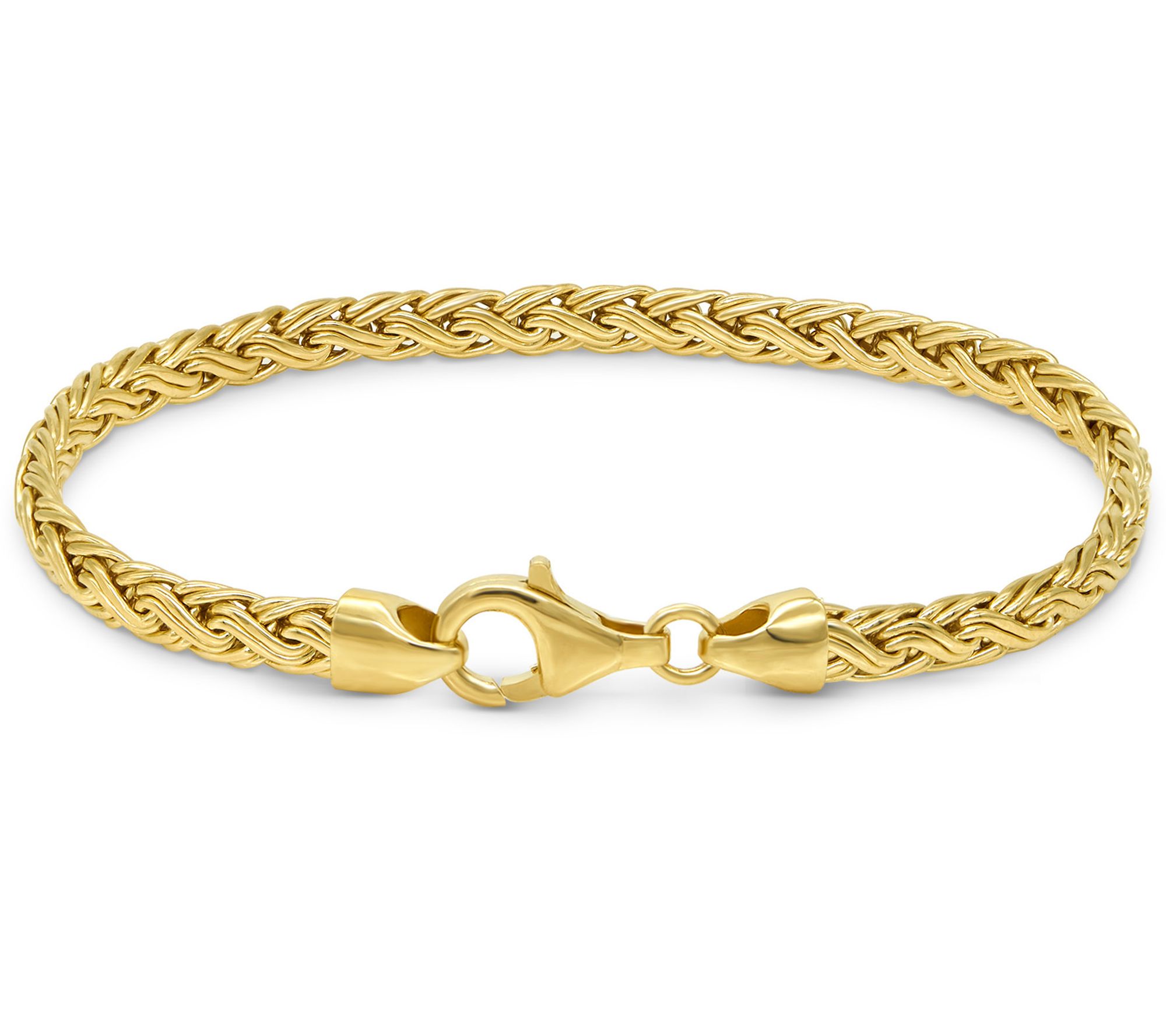 Devata 18K Gold Plated Sterling Bali Wheat 5mmChain Bracelet - QVC.com