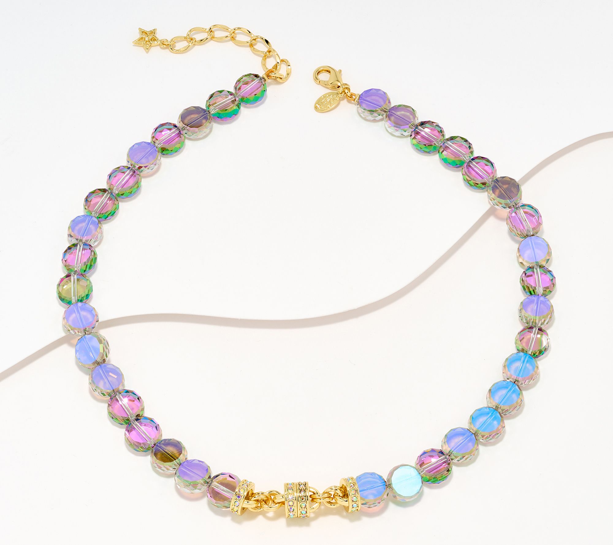 Kirks Folly Fantasia Crystal Beaded Magnetic Necklace - QVC.com