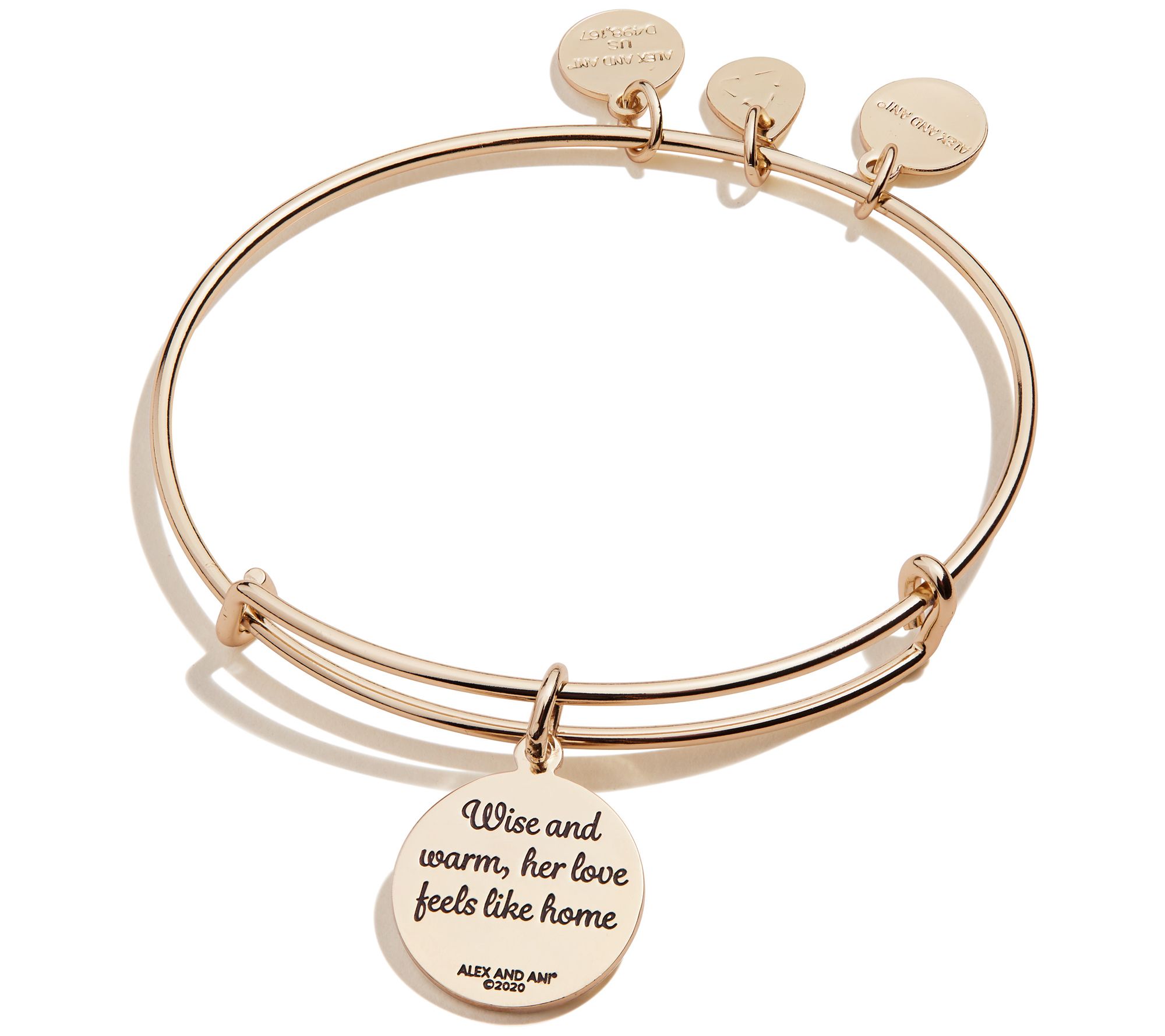 Alex and Ani Because I Love You Grandma Charm B angle - QVC.com