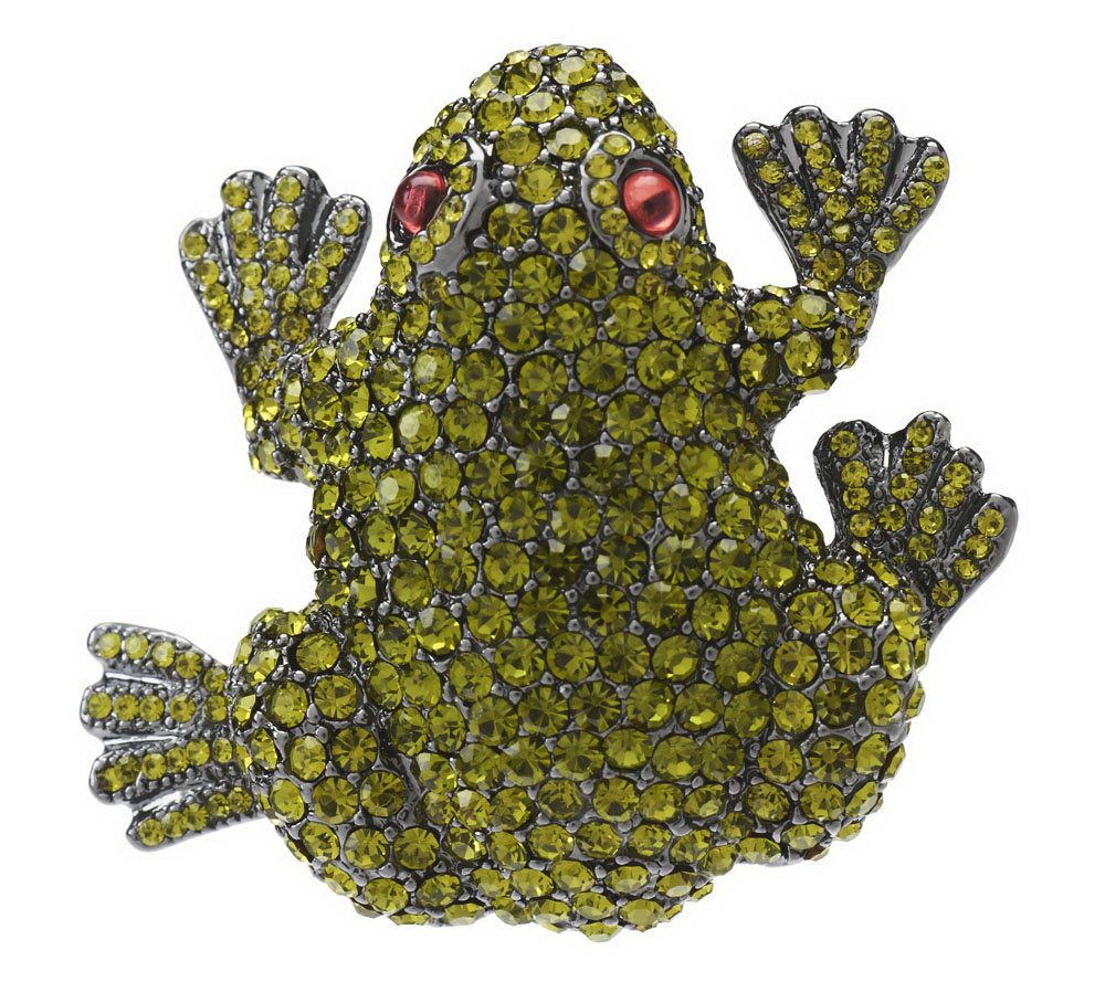 Joan Rivers Pave' Crystal Frog Pin - QVC.com
