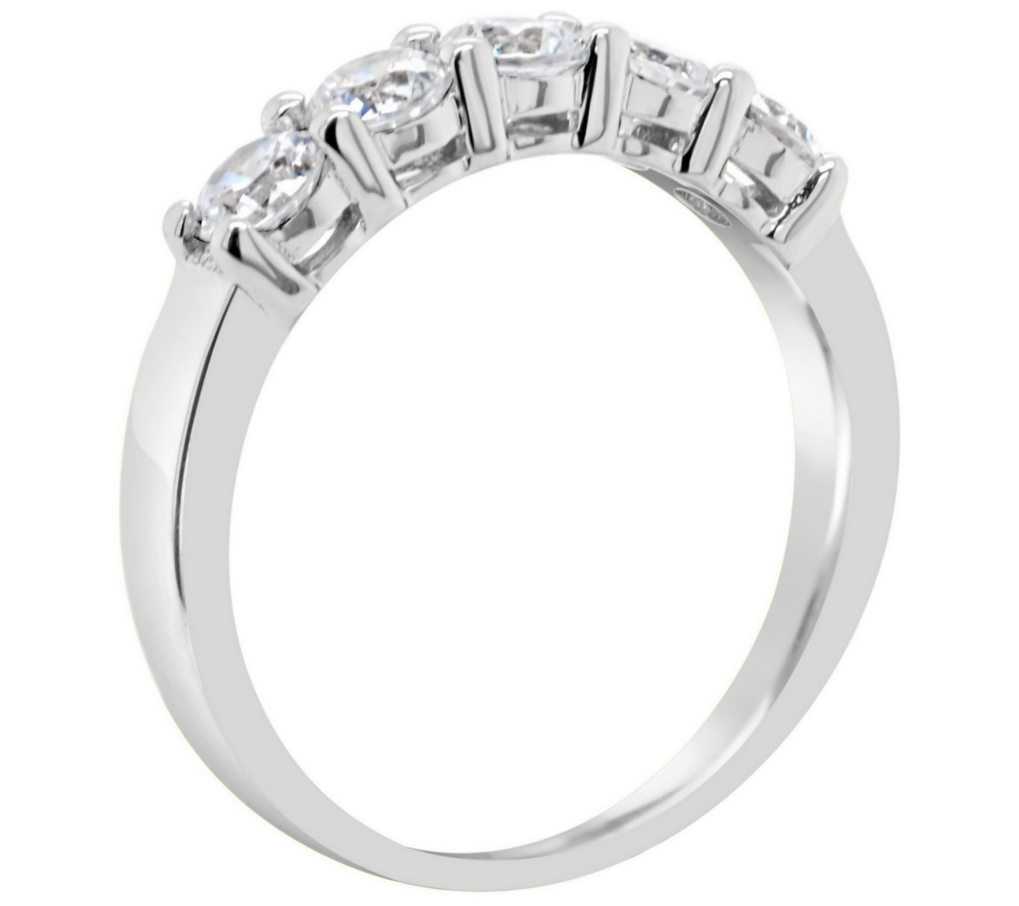 Affinity 1.00 cttw 5-Stone Diamond Band Ring, 14K Gold - QVC.com