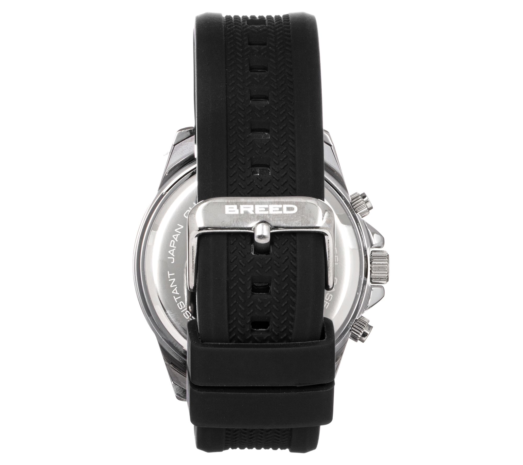 Breed Tempo Men's Chronograph Black Strap Watch - QVC.com