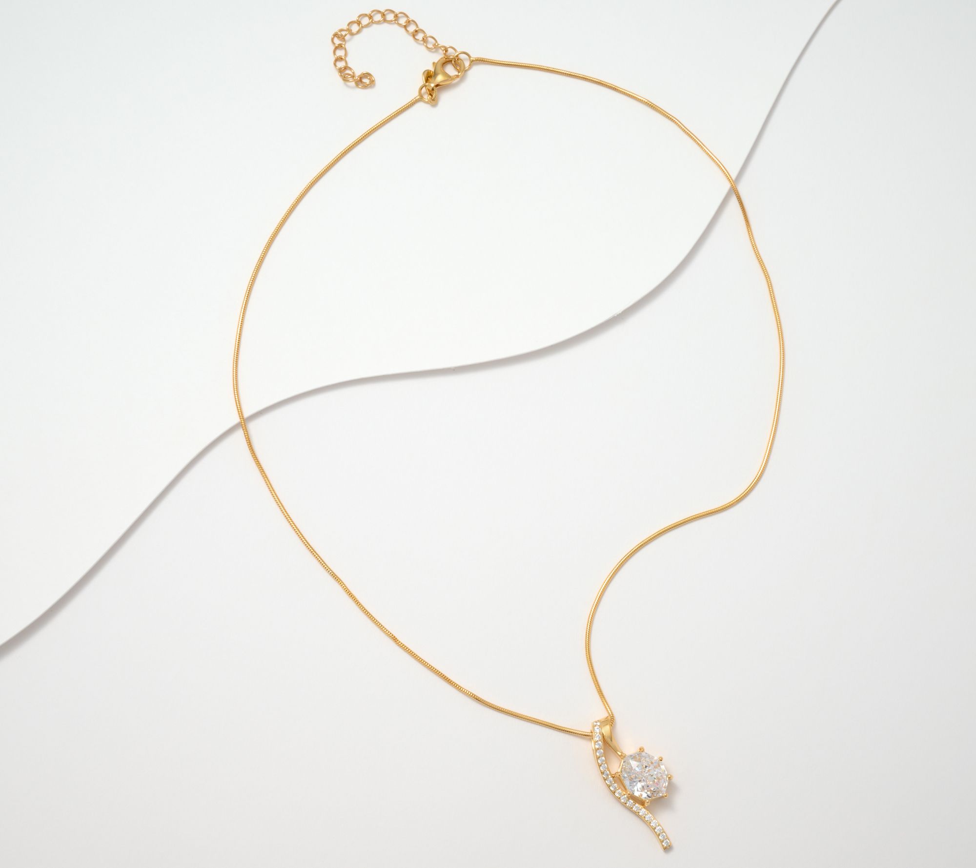 Diamonique x Kathy Levine Grand Sancy Midas Touch Slide Pendant - QVC.com