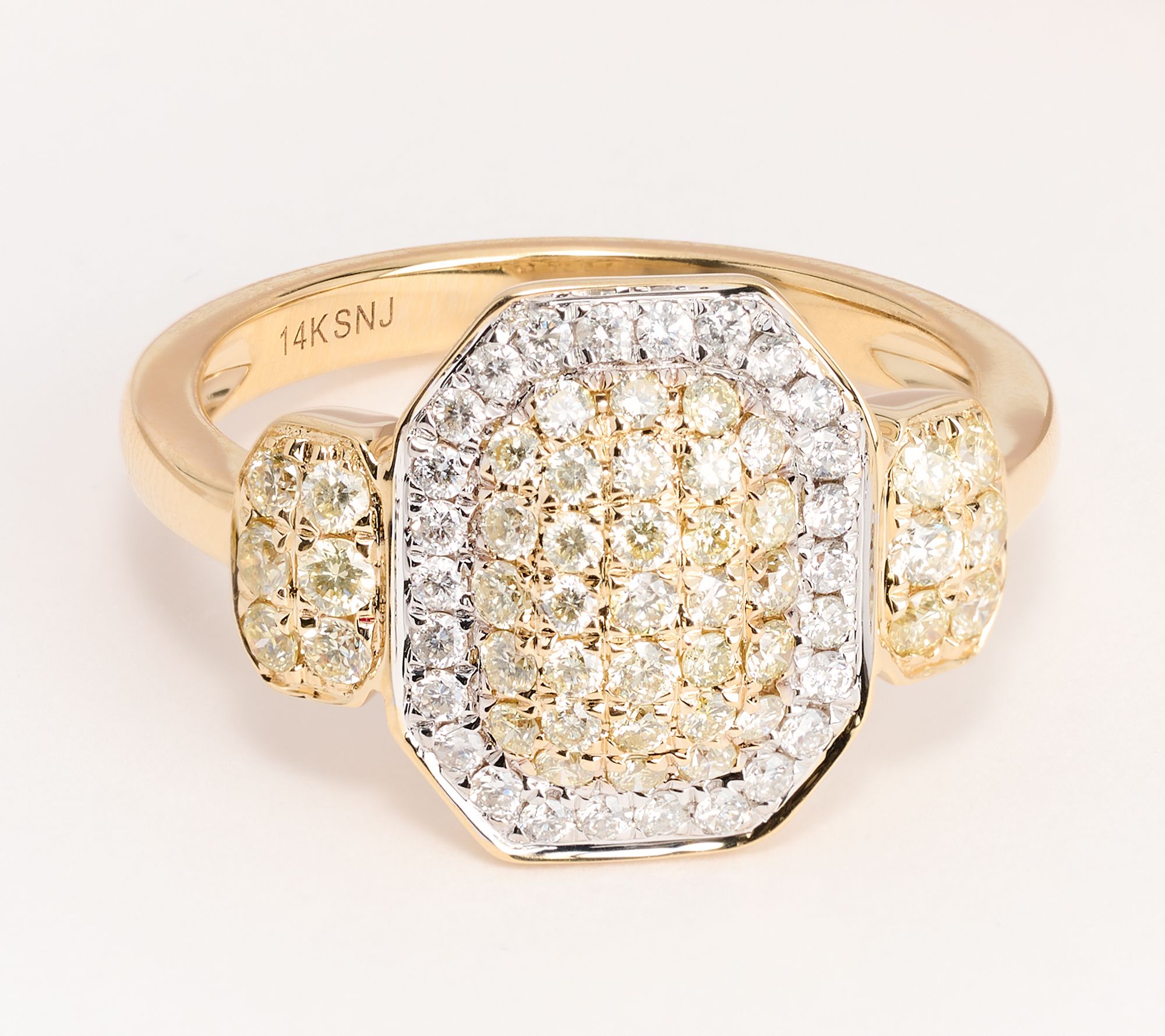 "As Is" Affinity Diamonds Yellow & White Diamond Ring, 14K Gold - QVC.com