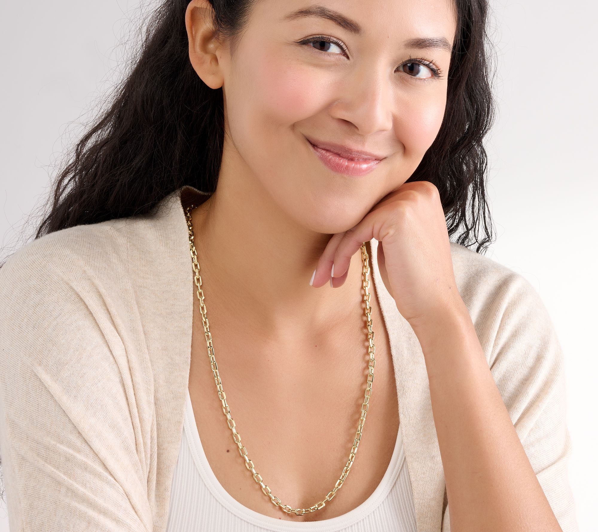 "As Is" EternaGold 24" Rolo Link Chain Necklace, 14K Gold, 10.5g - QVC.com