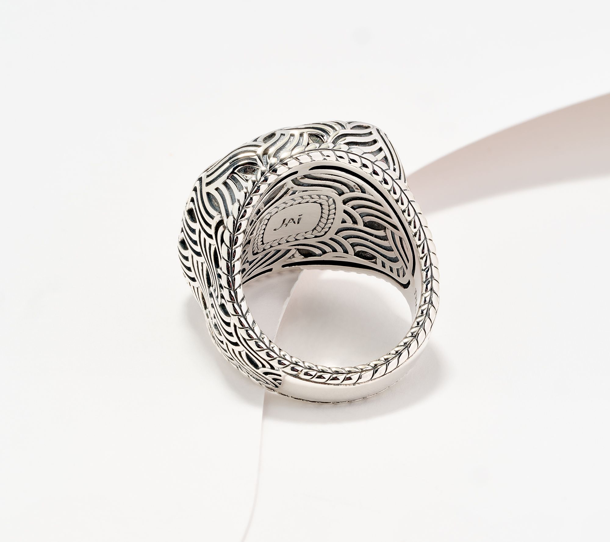 "As Is" JAI Sterling Silver Textured Dome Ring - QVC.com