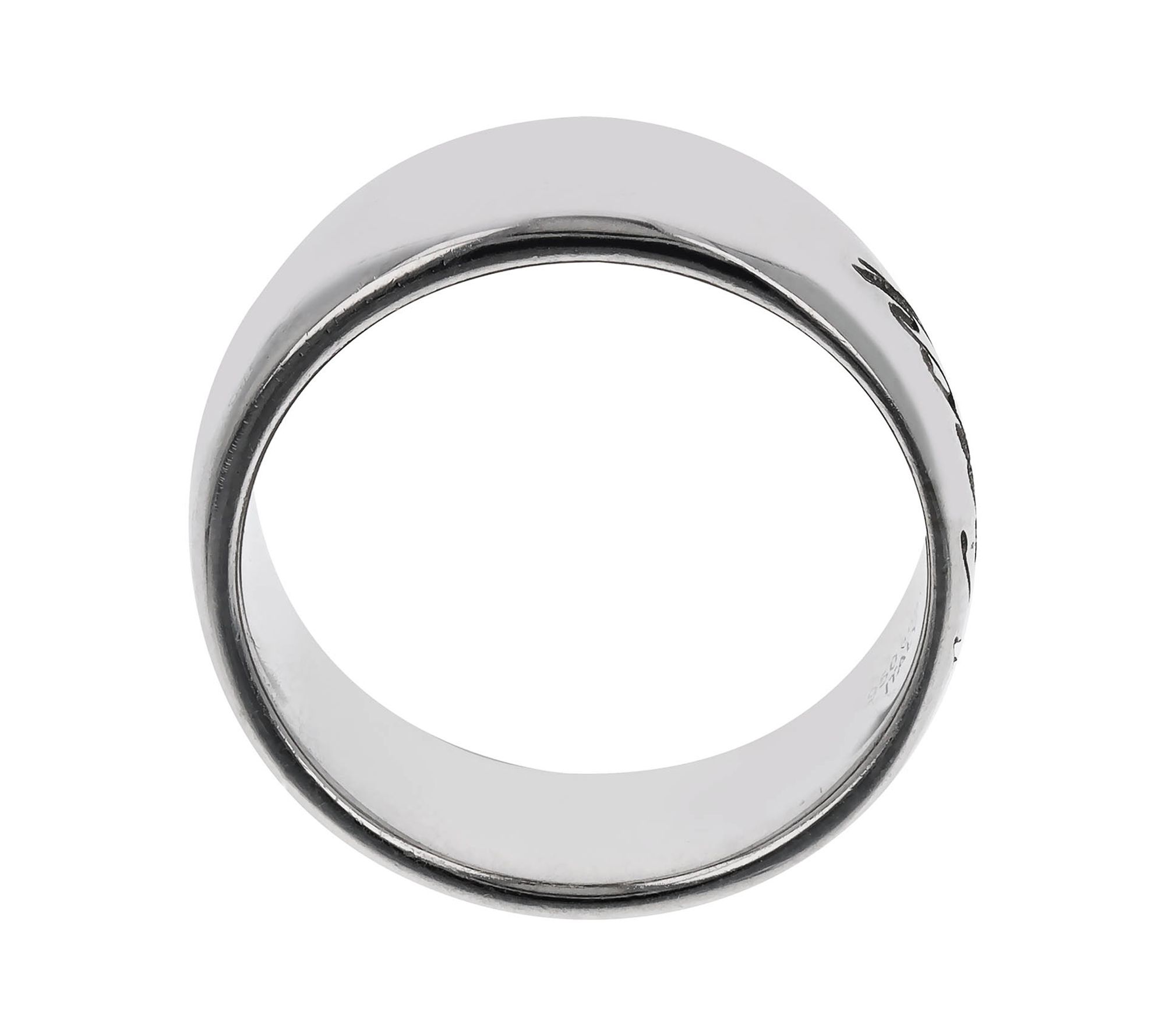 UltraFine Silver Personalized Polished Script B and Ring - QVC.com