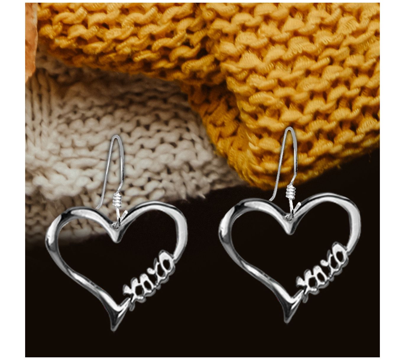 Sterling Silver Open Heart 'Hugs And Kisses' Earrings - QVC.com