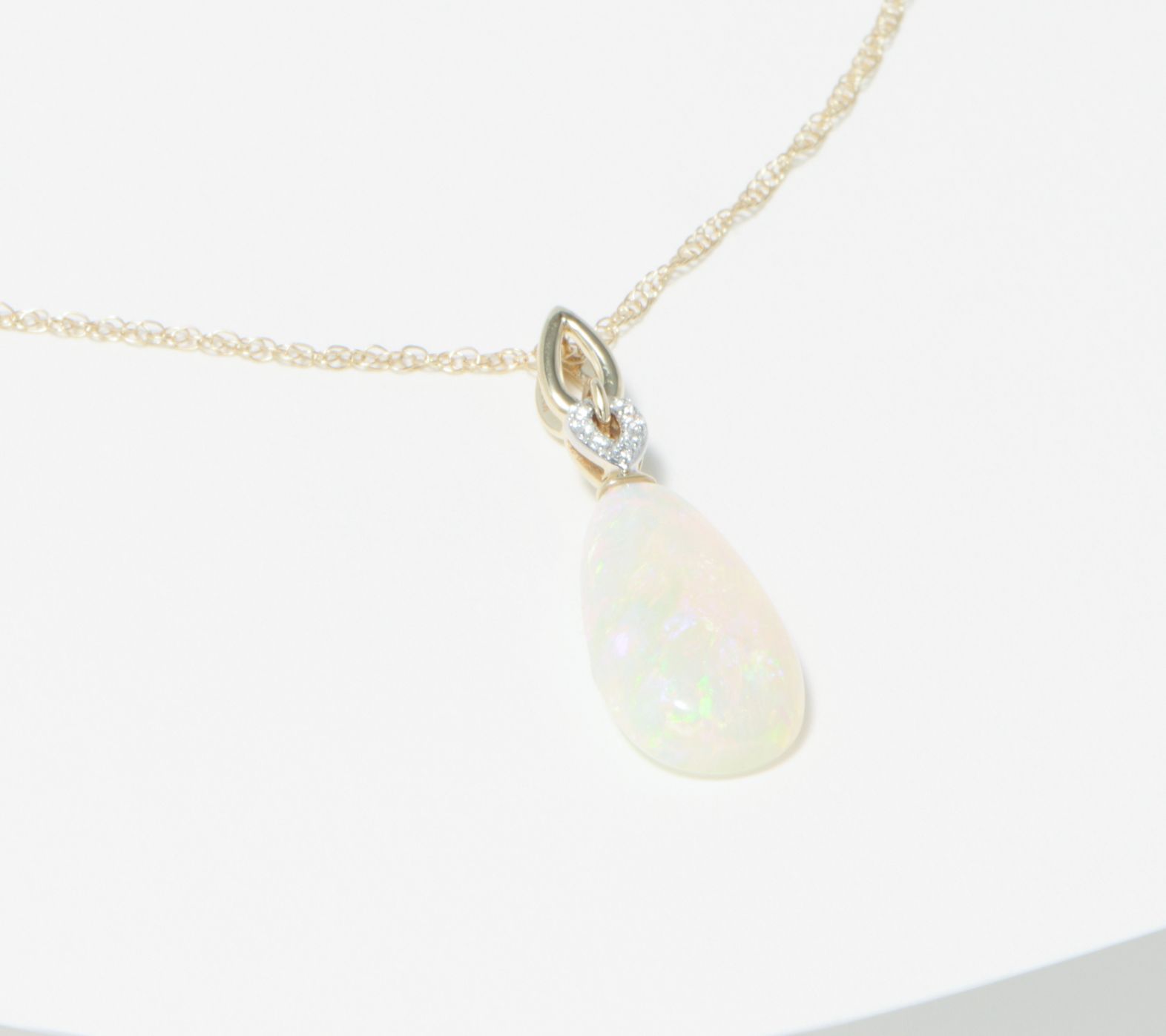 As Is Vault Discoveries Australian Crystal Opal Necklace 14K