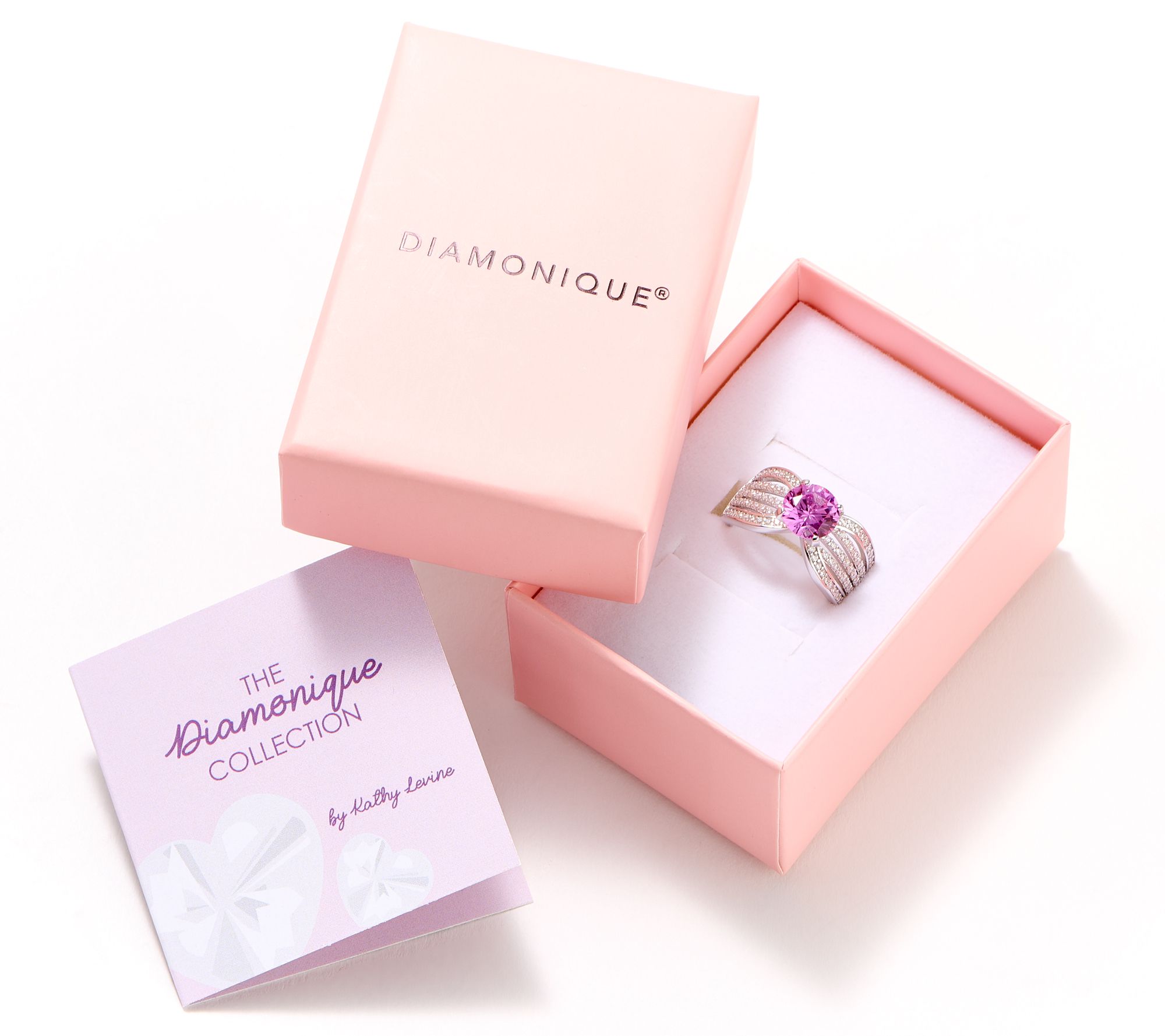 "As Is" Diamonique x Kathy Levine Ten Spot Pave Band Ring,Sterl - QVC.com