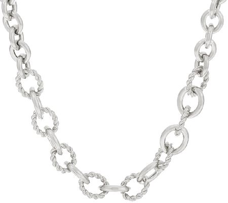 Judith Ripka Sterling 20" Verona Oval Link Necklace - QVC.com