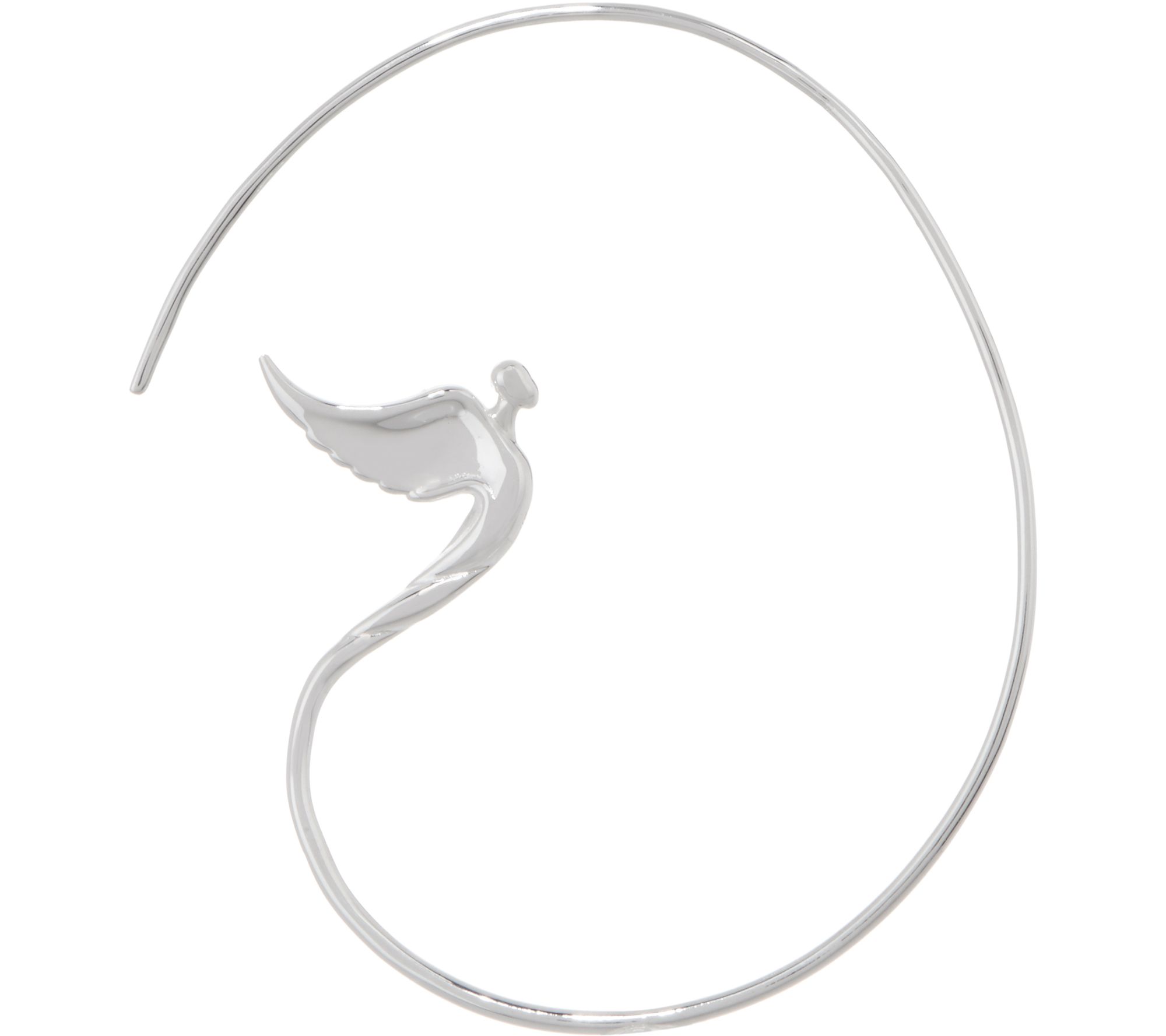 "As Is" Sterling Silver Soaring Angel Hoop Earrings Steven Lavaggi ...