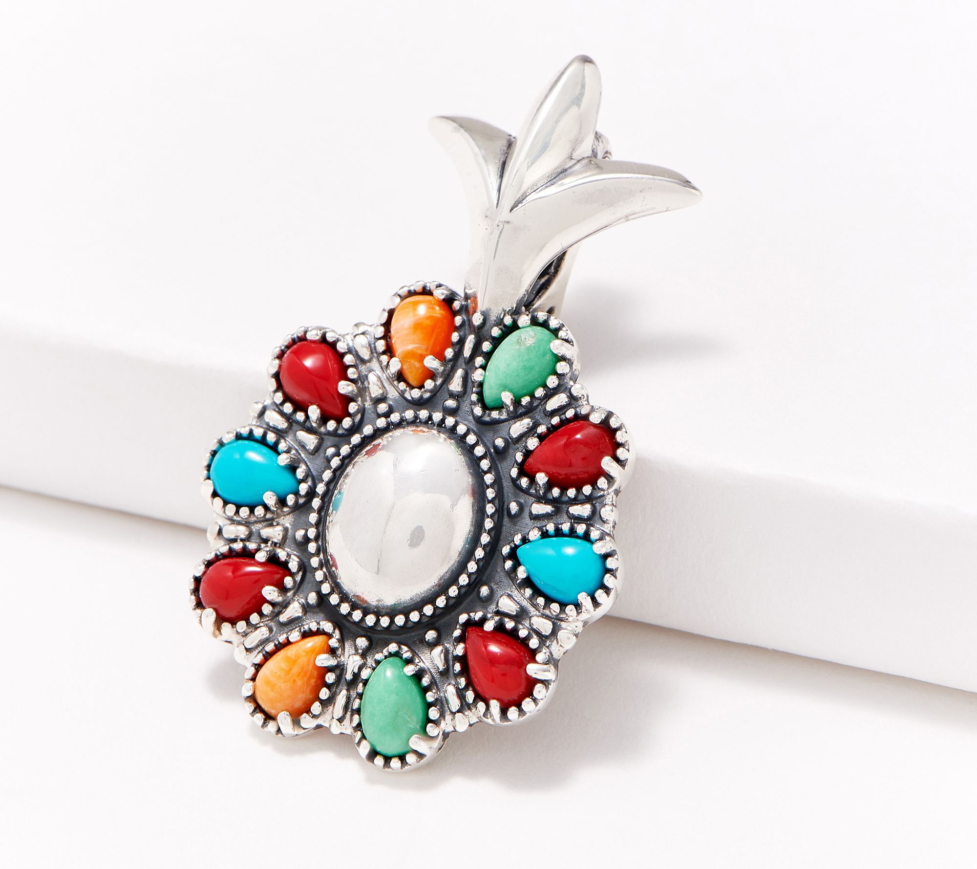 "As Is" American West Sterling Silver Cluster Gem Enhancer - QVC.com