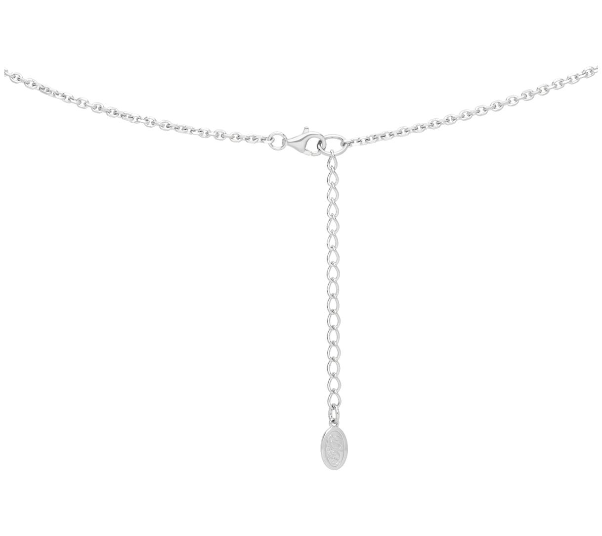 Dallas Prince Sterling Silver Chrome Marcasite Bow Necklace - QVC.com