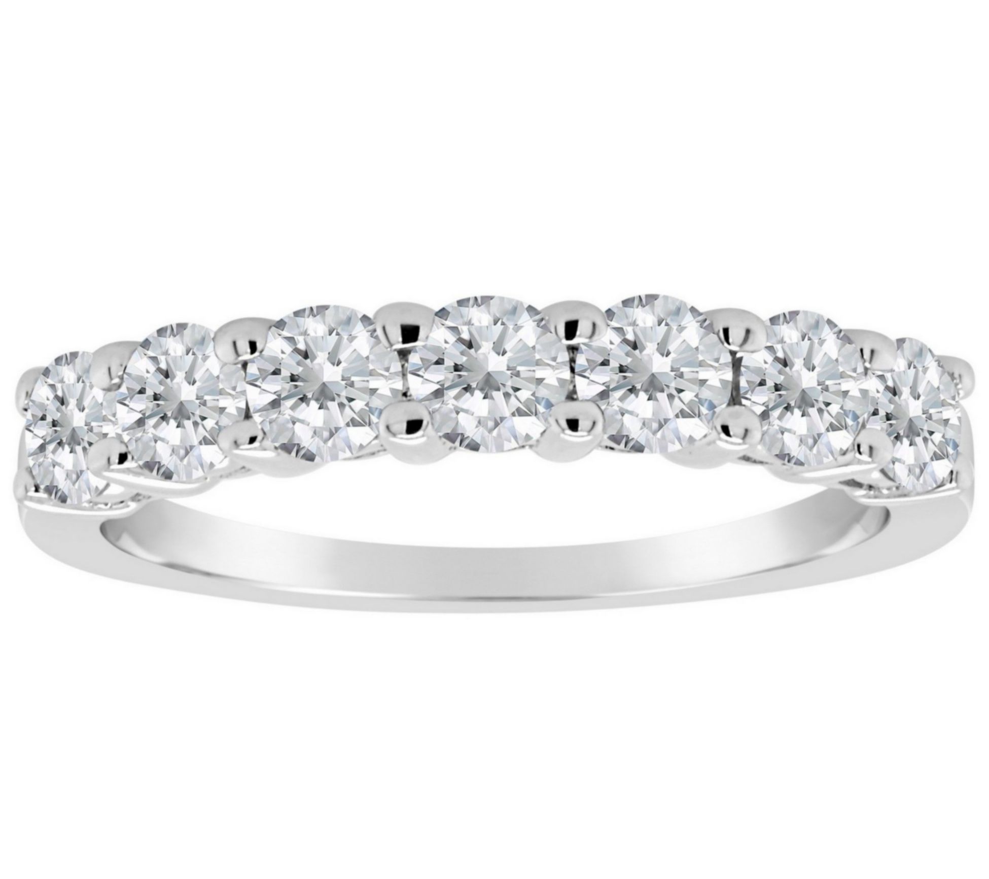 Affinity 1.00 cttw 7-Stone Diamond Band Ring, 14K Gold - QVC.com