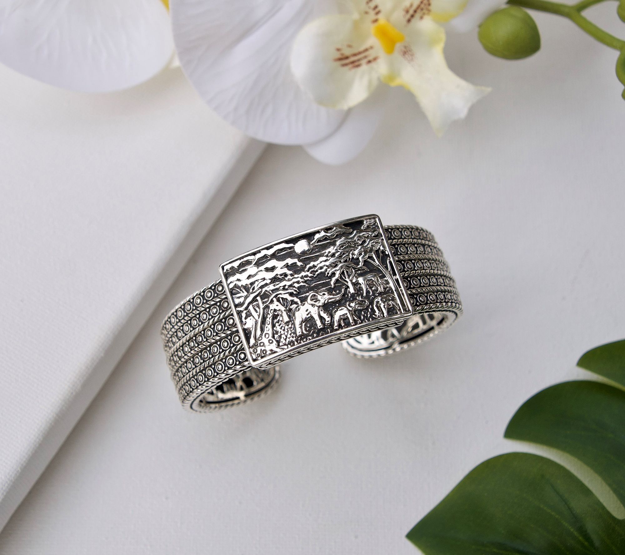 JAI Sterling Silver Master Artisan Tablet Cuff, 62.0-77.0g - QVC.com