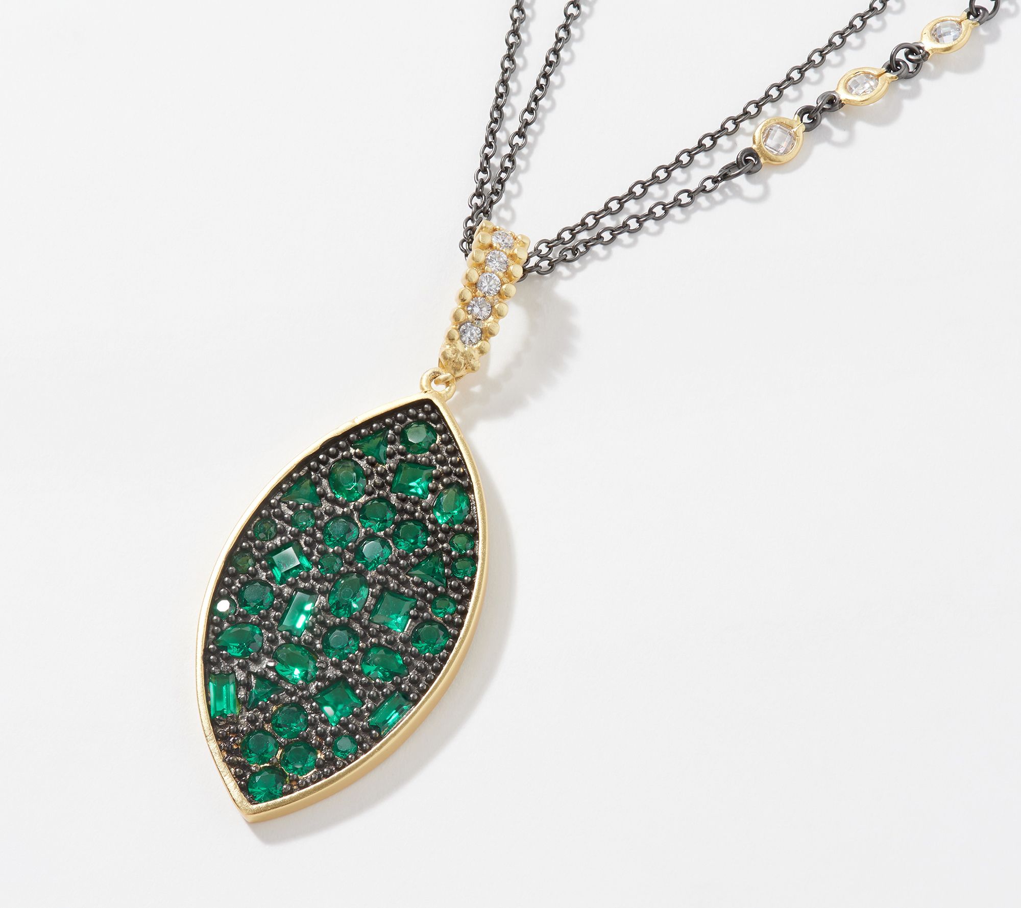 "As Is" FREIDA ROTHMAN Sterling Silver Midnight Necklace - QVC.com