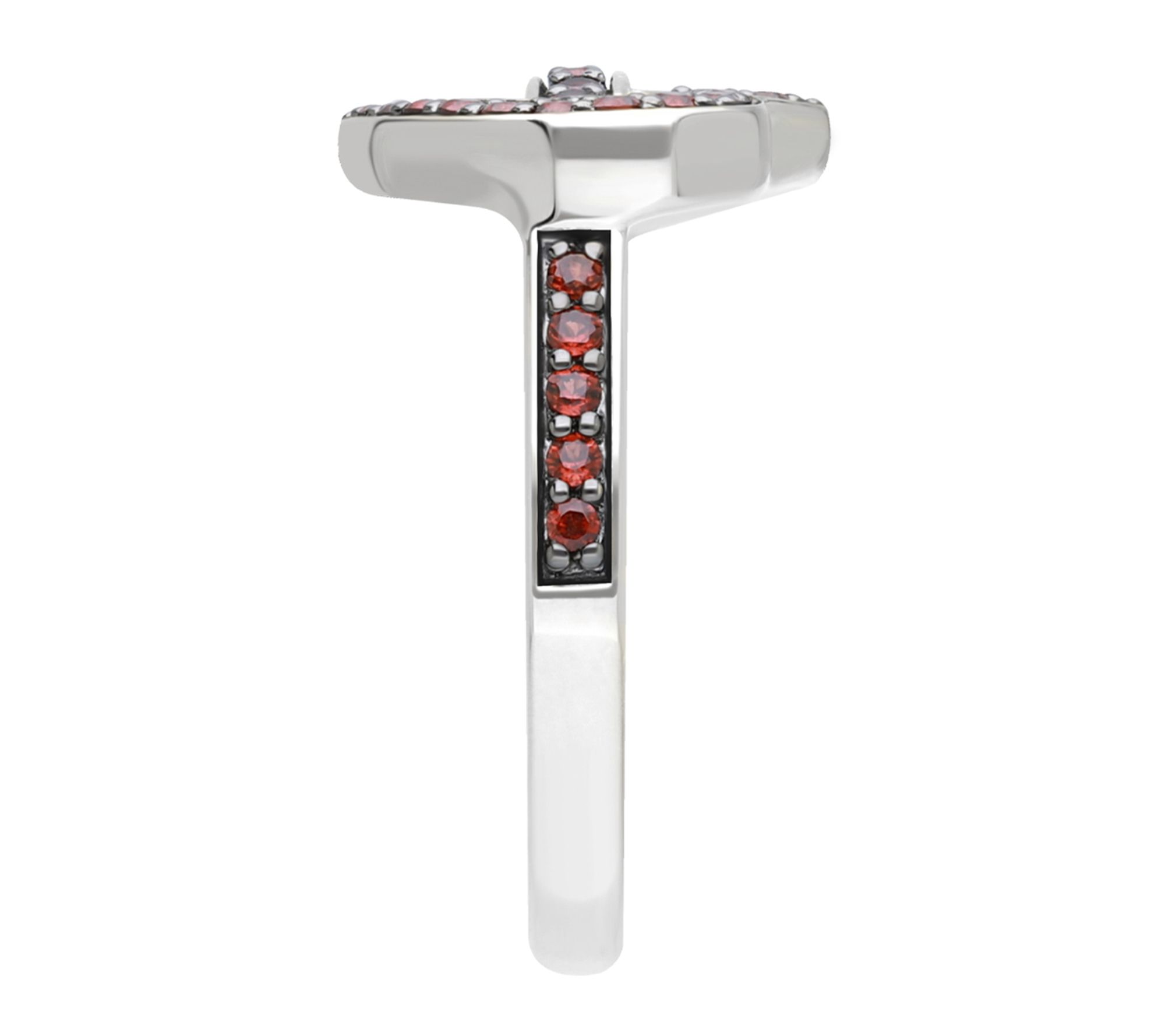 Ariva Sterling Silver Garnet Open-Heart Ring - QVC.com