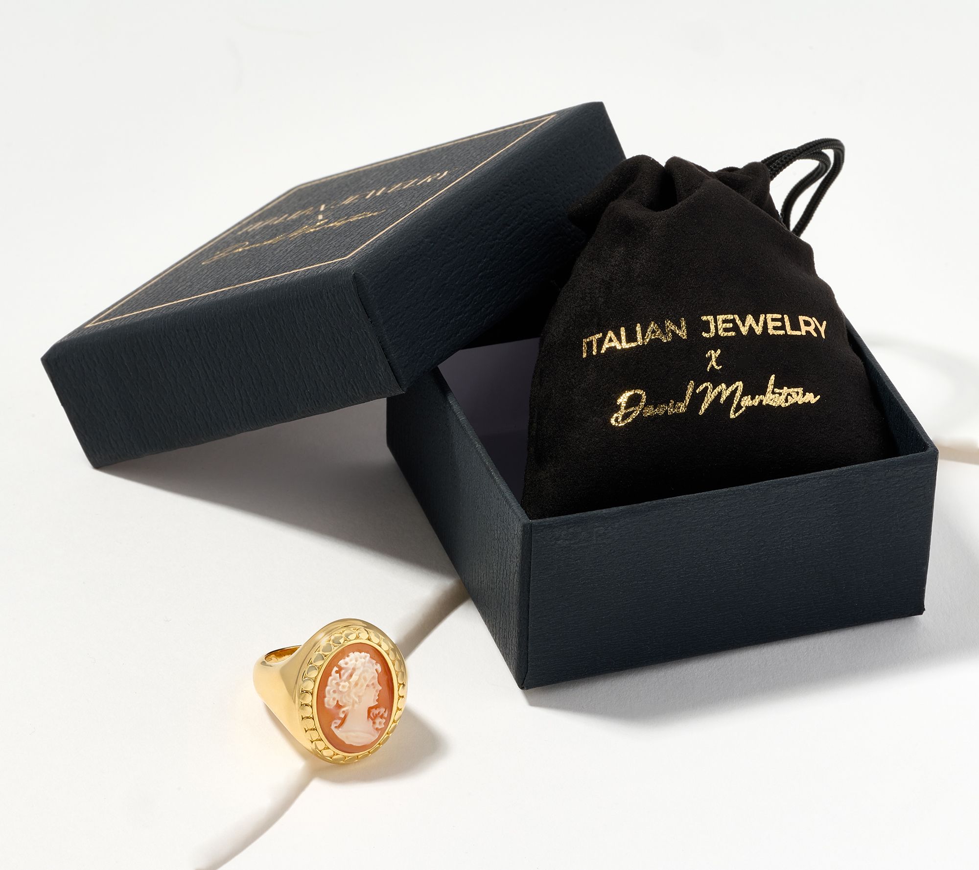 "As Is" David Markstein Sterling Silver Cameo Beaded Polished Ring ...