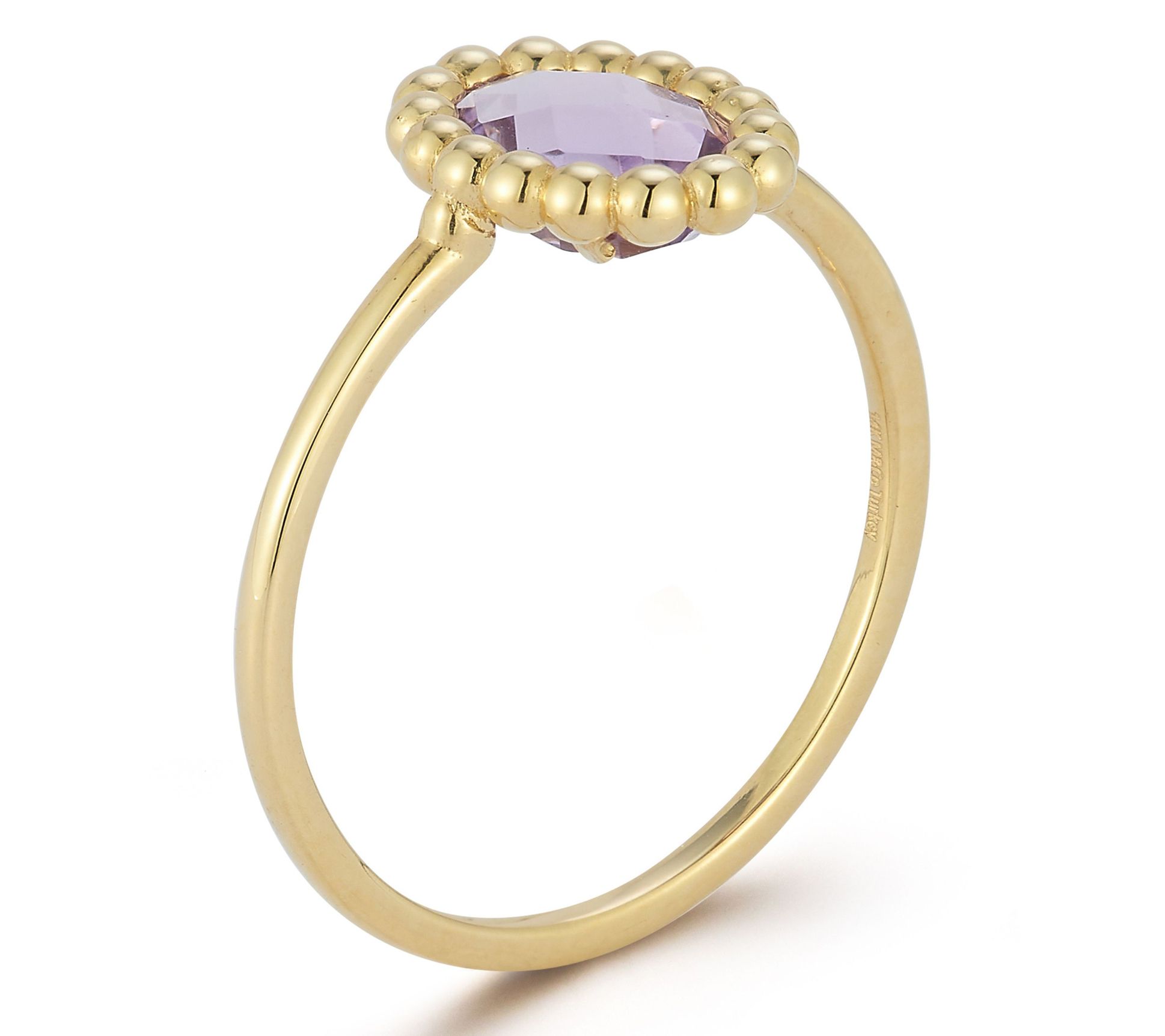 Luminosa Gold Gemstone Bubble Frame Ring, 14K - QVC.com