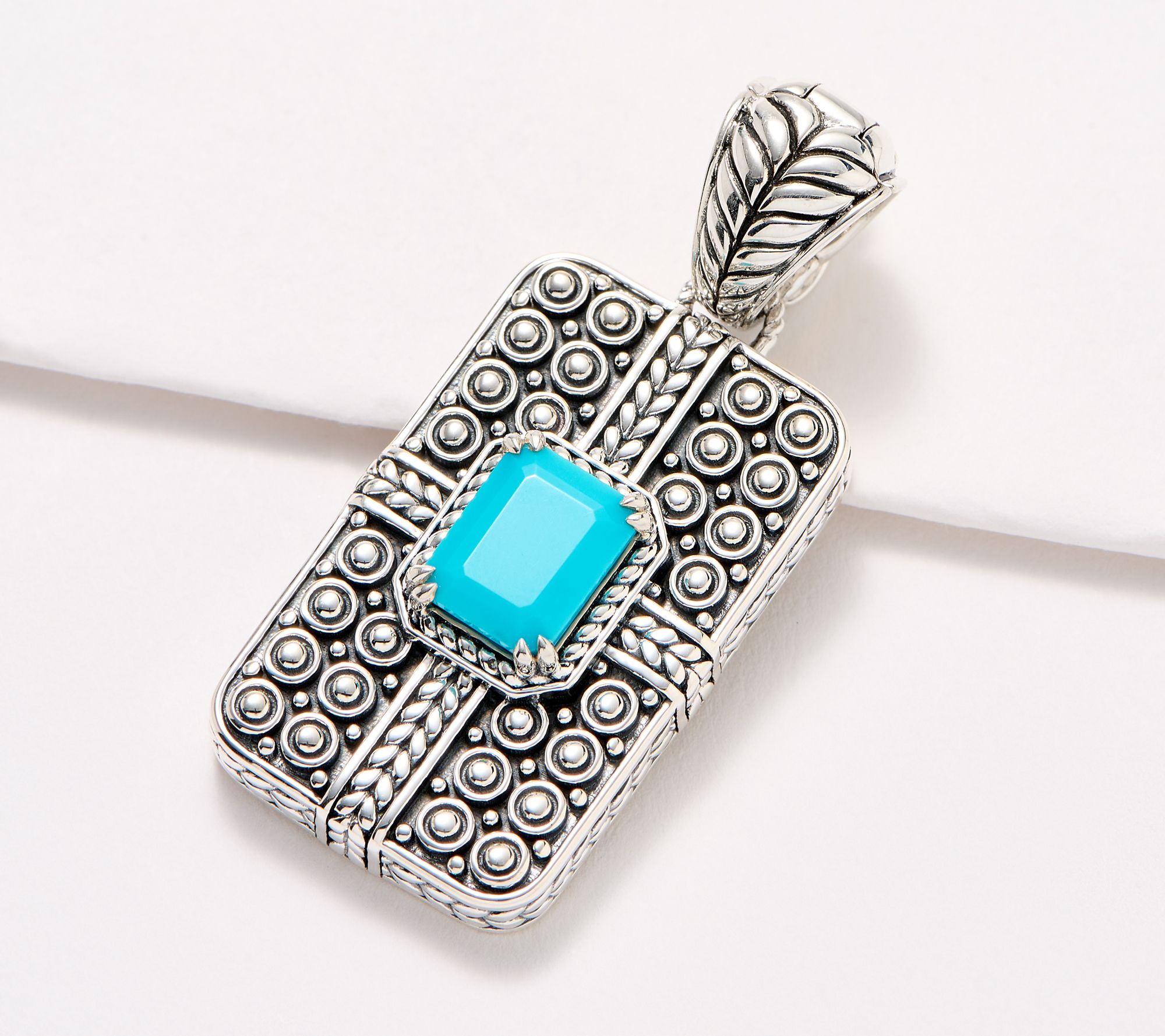 "As Is" JAI Sterling Silver Gemstone Textured Tablet Enhancer - QVC.com