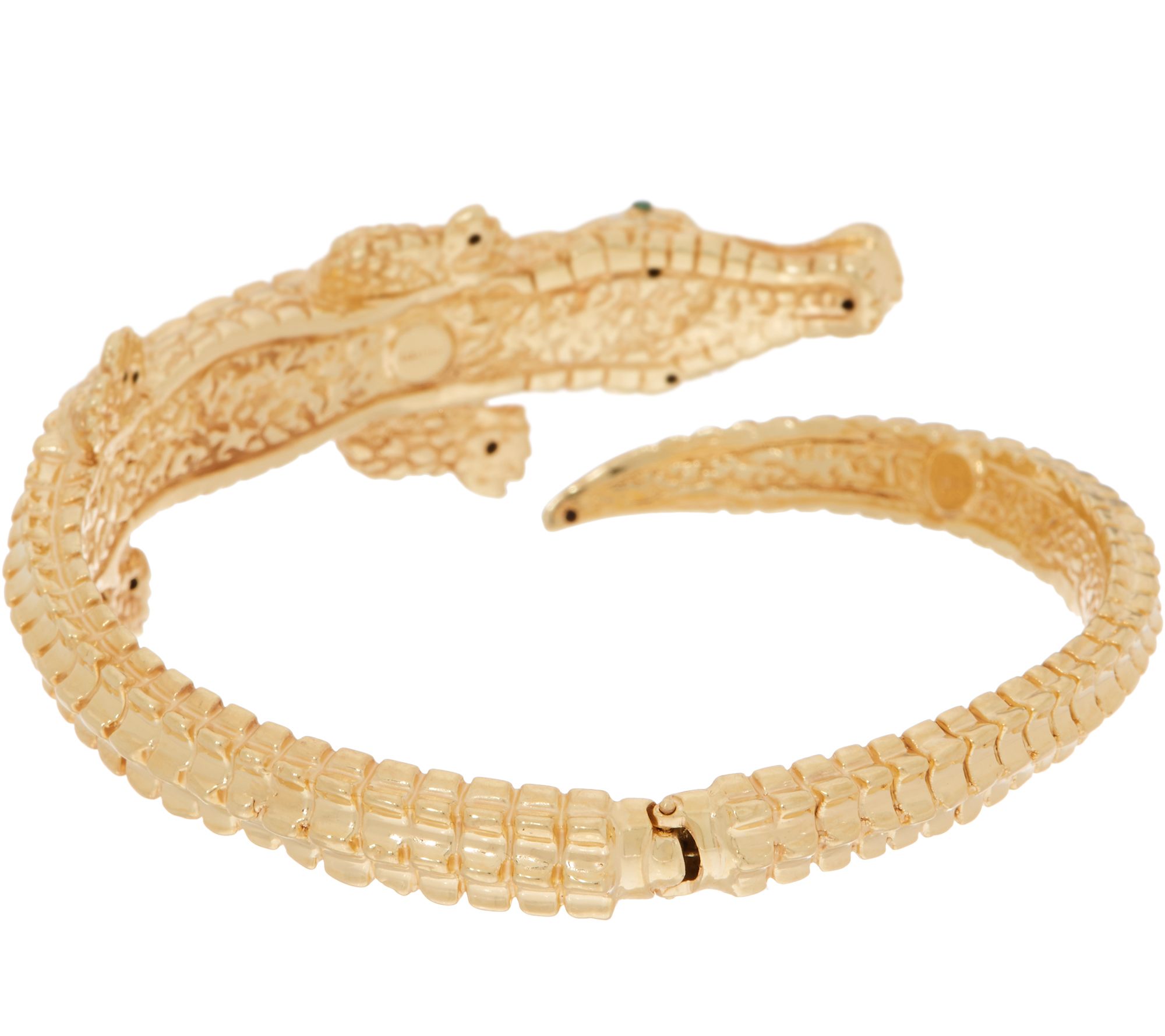 "As Is" Italian Gold Average Alligator Cuff, 14K Gold 10.4g - QVC.com