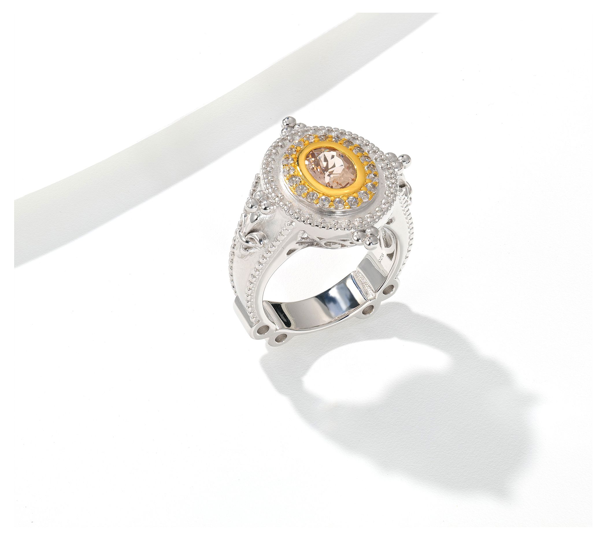 Dallas Prince Etruscan Gemstone Ring, SterlingSilver - QVC.com