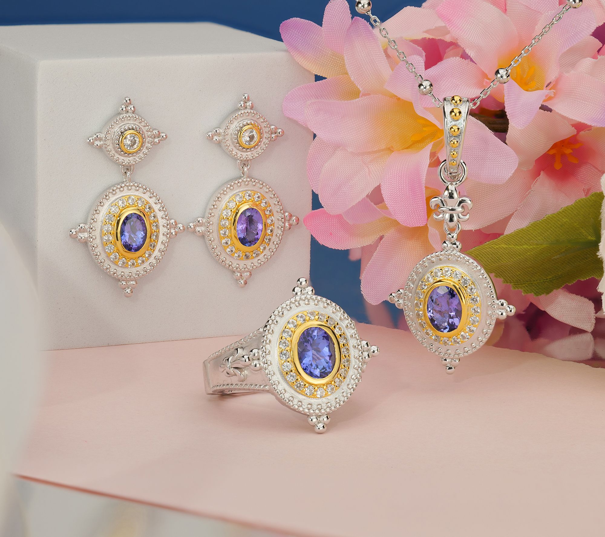 Dallas Prince Etruscan Gemstone Ring, SterlingSilver - QVC.com