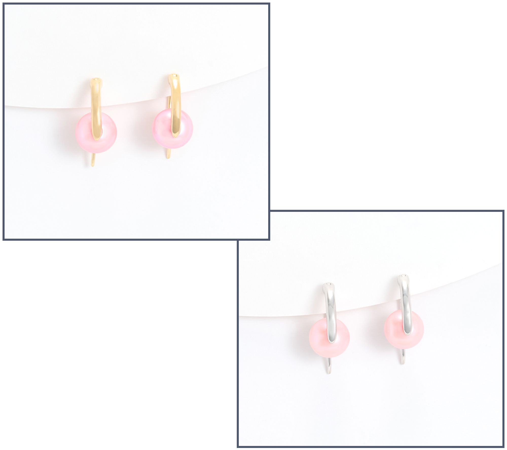 Honora Bronze Pearl Earrings Silver or Yellow Plated - QVC.com