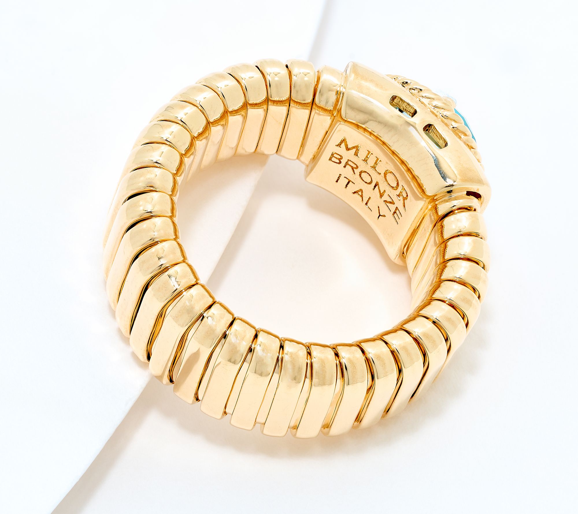 David Markstein Bronze Debut Gemstone Tubogas Ring - QVC.com