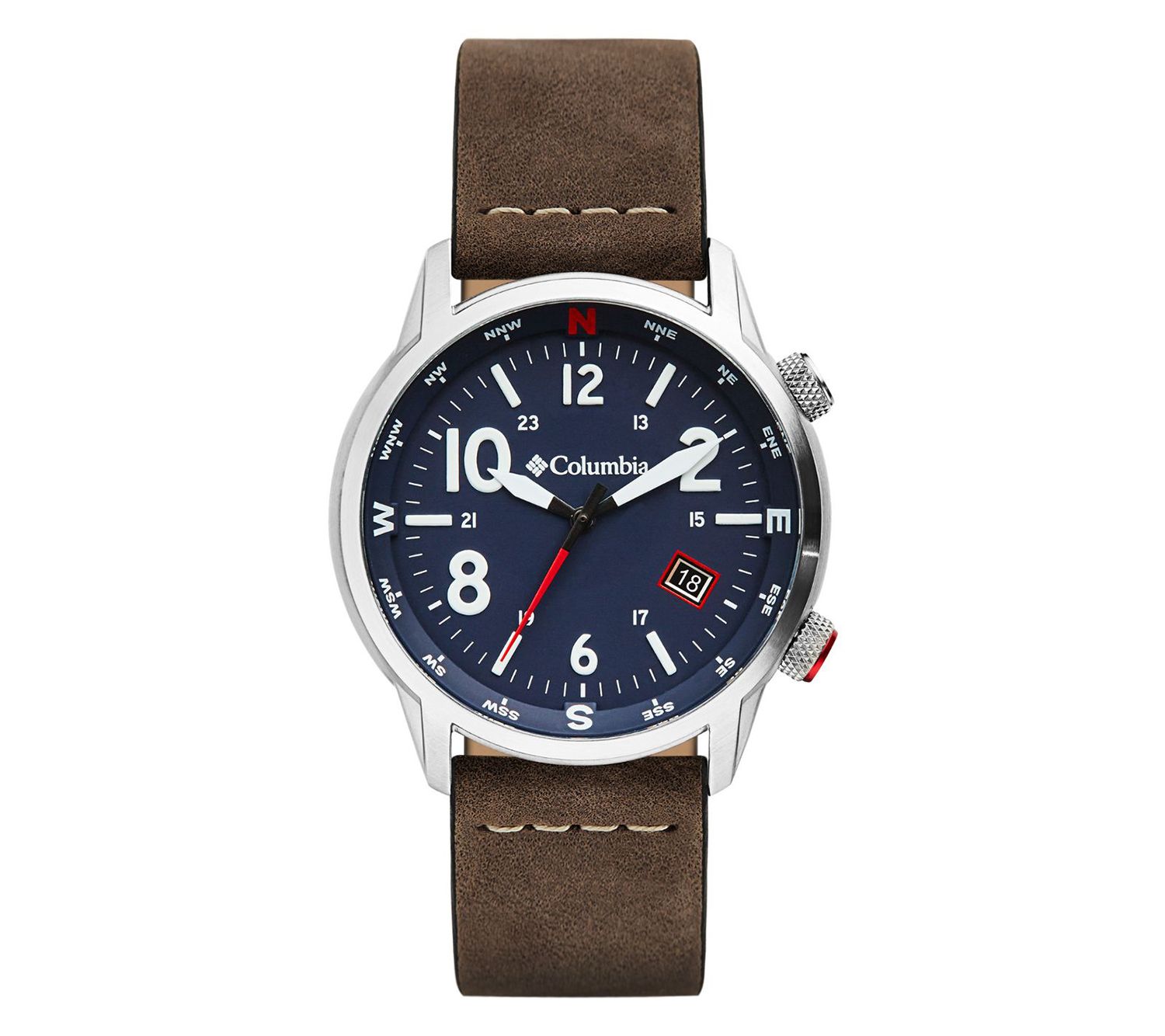 Columbia Men's Outbacker Blue Dial Leather Watch - QVC.com