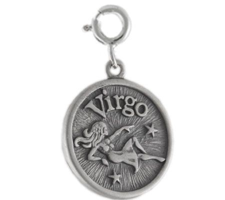 Sterling Zodiac Virgo Charm - QVC.com