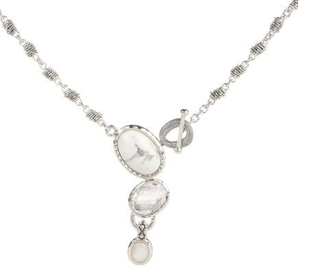 Michael Dawkins SterlingHowlite Mother-of-Pearl and Crystal Quartz ...