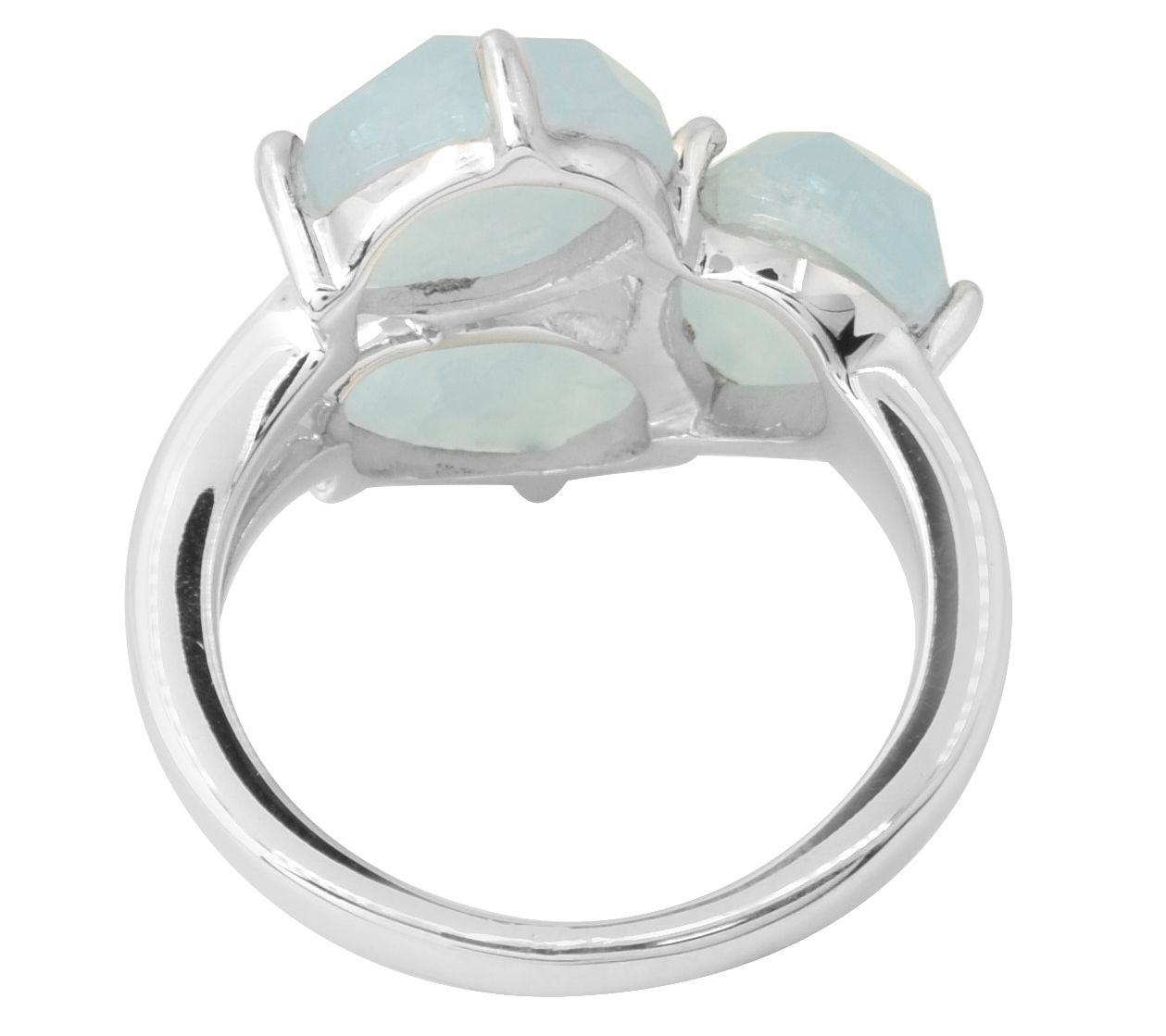 Sterling Silver Blue Milky Aquamarine Ring - QVC.com