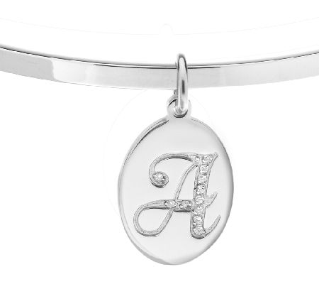 Stainless Steel Inspirational & Initial Bangle Bracelets Set of 4 - QVC.com