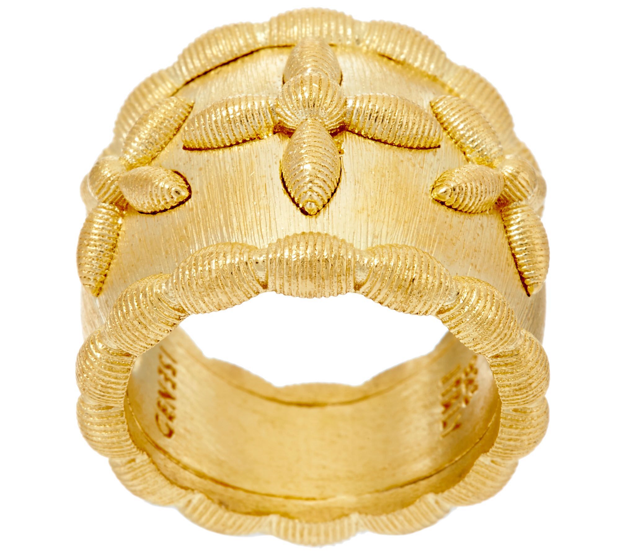 "As Is" Genesi 18K Clad Graduated Band Ring - QVC.com