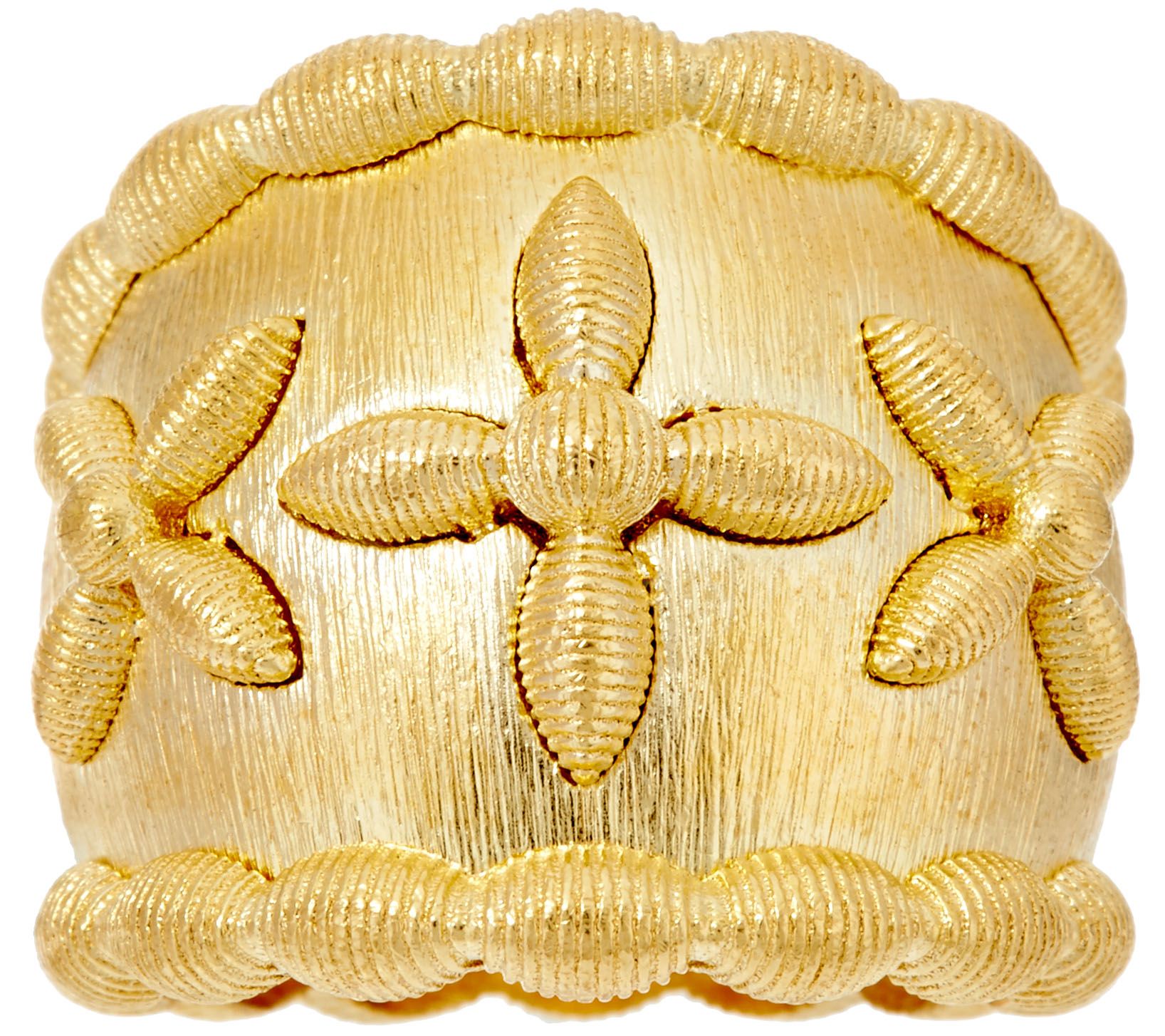 "As Is" Genesi 18K Clad Graduated Band Ring - QVC.com