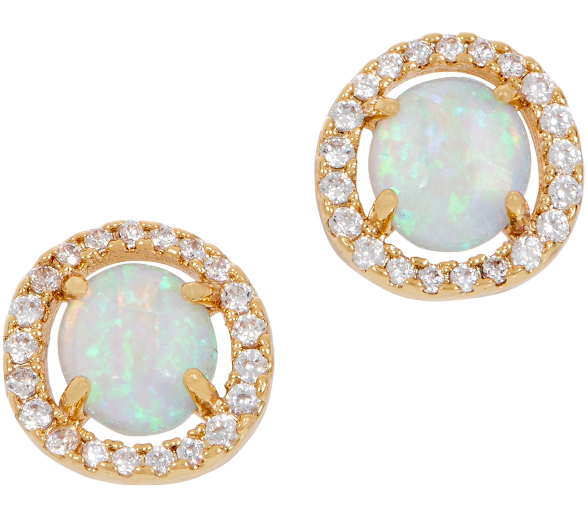 Melinda Maria Simulated Halo Stud Earrings -Penelope - QVC.com