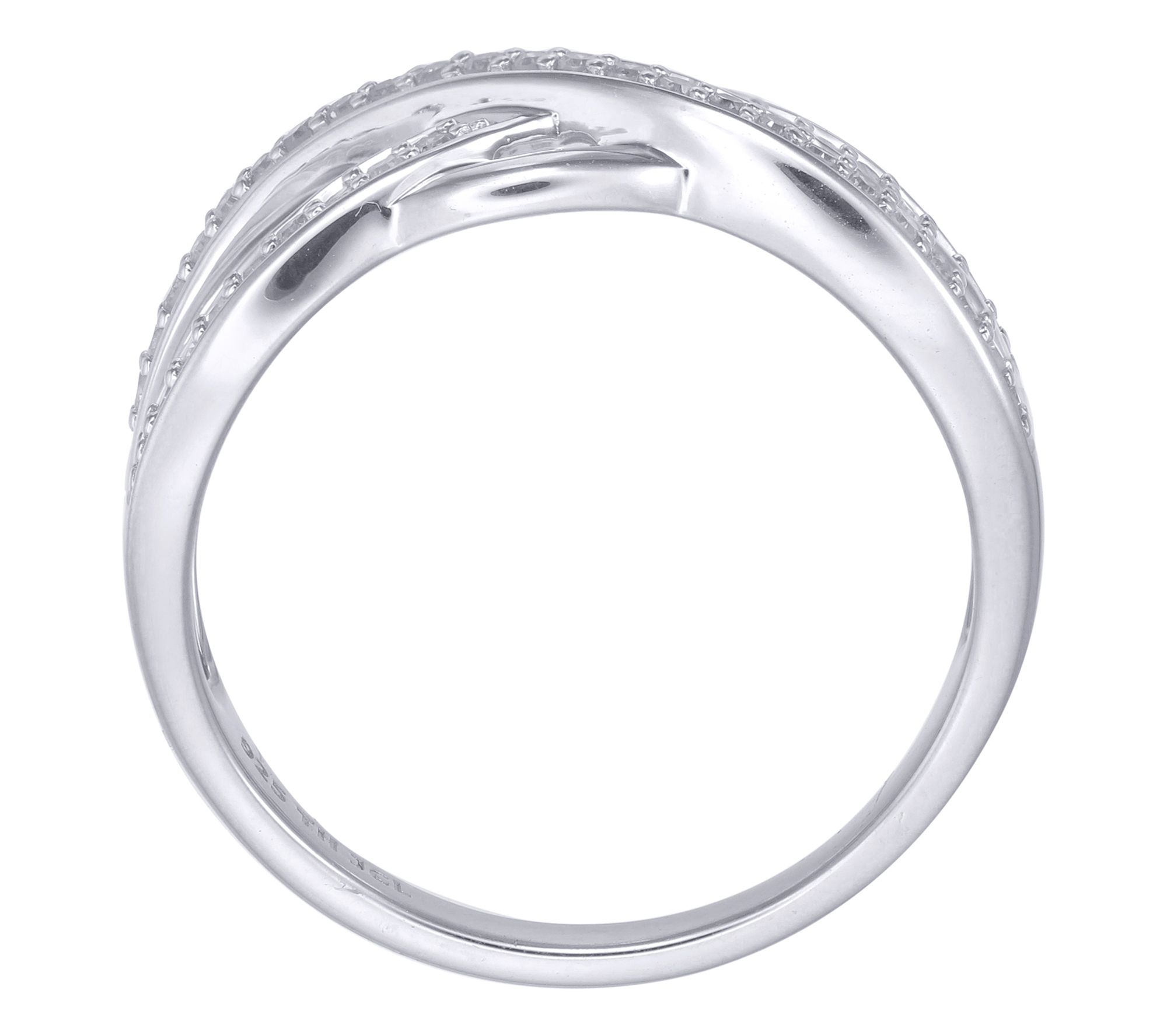 Affinity Diamond .20 cttw Pave Infinity Ring, Sterling Silver - QVC.com