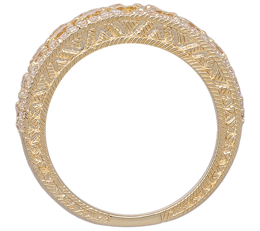 Judith Ripka 14K Clad Canary Diamonique B and Ring - QVC.com