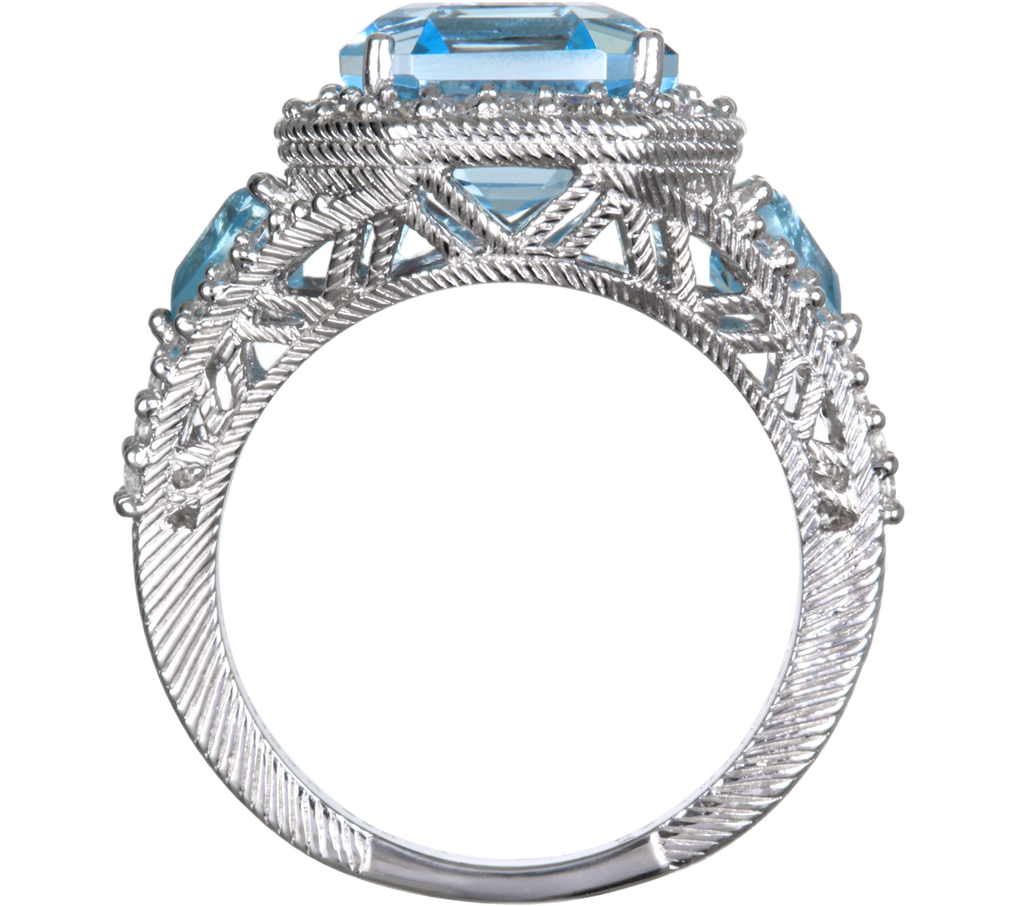 Judith Ripka Sterling Gemstone & Diamonique Ring - QVC.com