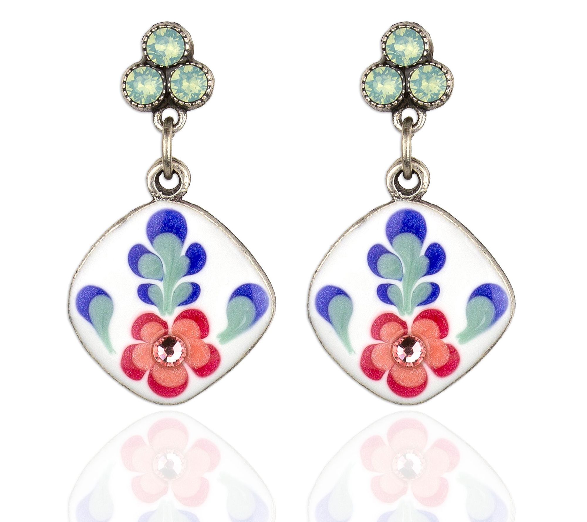 Anne Koplik Crystal Pacific Garden Drop Earrings - QVC.com