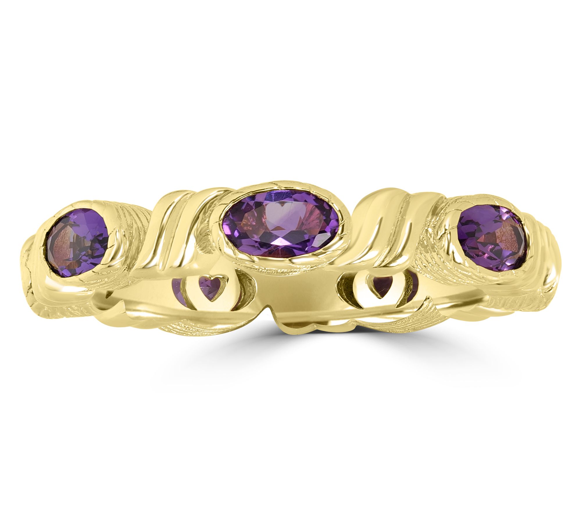 Christian James x Scott Grimes 14K Gold Clad Gemstone Ring - QVC.com