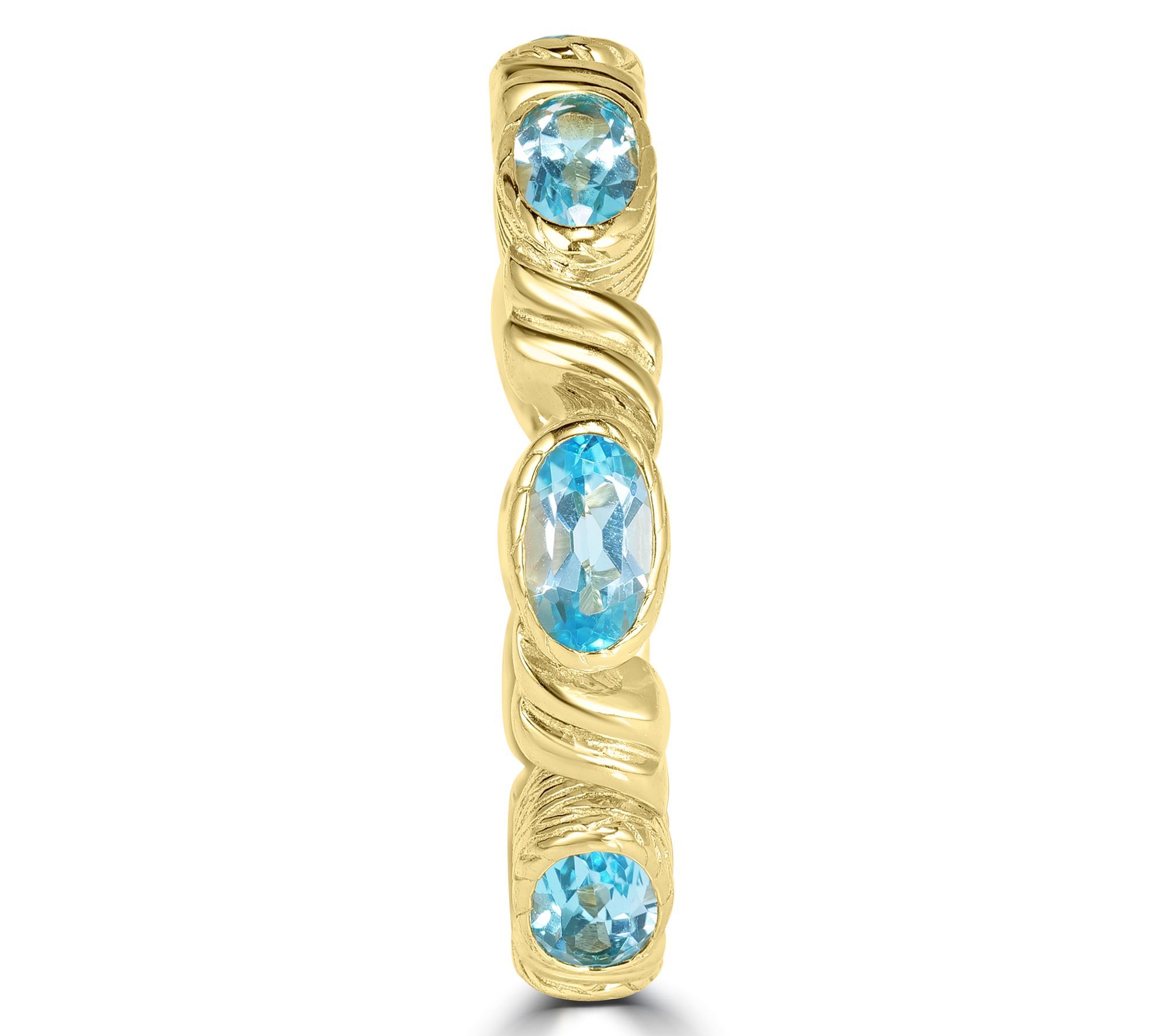 Christian James x Scott Grimes 14K Gold Clad Gemstone Ring - QVC.com